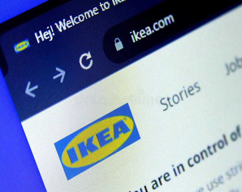 Ikea store logo editorial stock image. Illustration of icons - 300413639