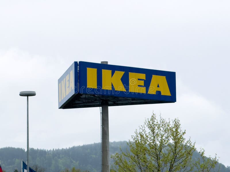 Ikea Store Sign with Iconic Blue and Yellow Logo in Outdoor Setting ...