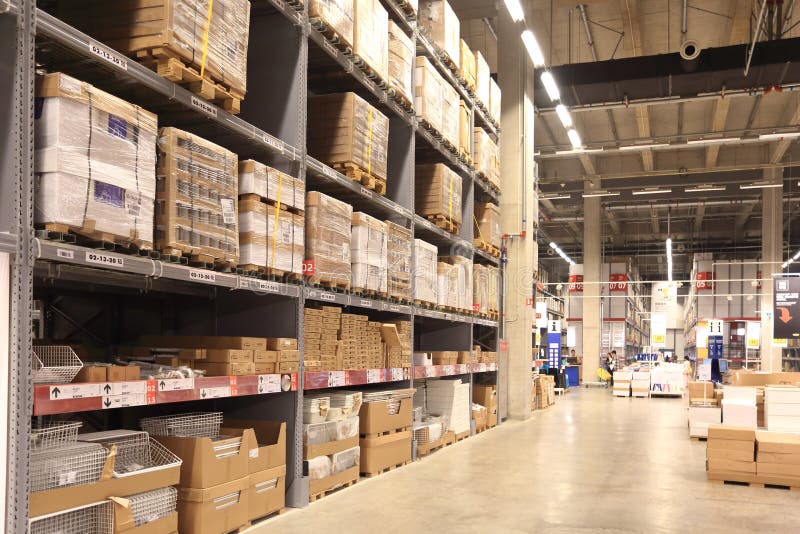 Ikea warehouse editorial stock photo. Image of brand - 39933598
