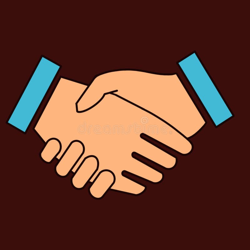 Hand Shake Icon Graphic, Partnership Handshake Logo. Stock Illustration ...