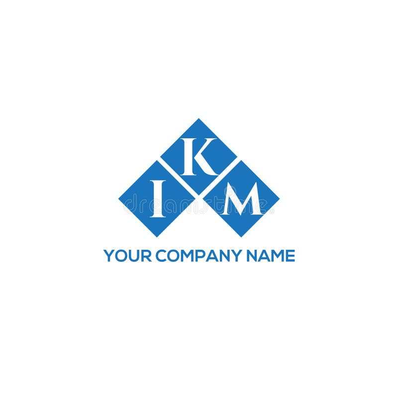 IKM Letter Logo Design on WHITE Background. IKM Creative Initials ...