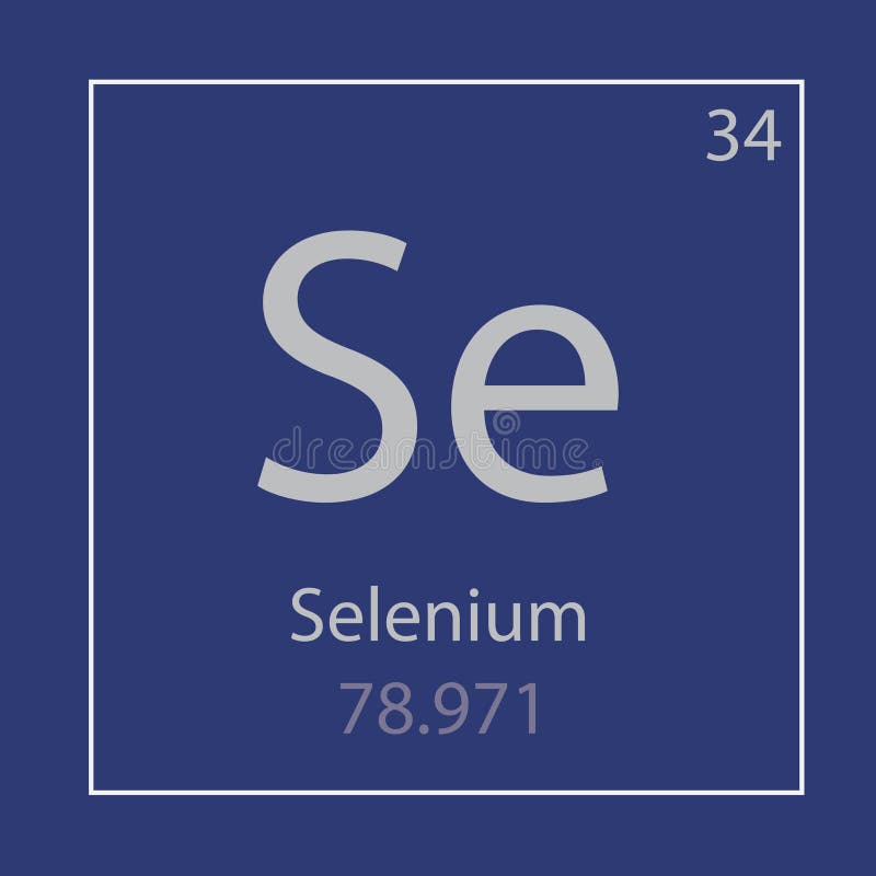 Selen Als Element 34 Der Abbildung Des Periodensystems 3d Auf Blauem ...