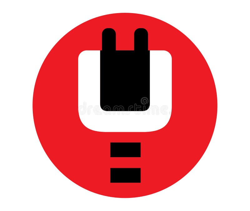 Elektrischer Stecker Logo Design Vektor Abbildung - Illustration von ...