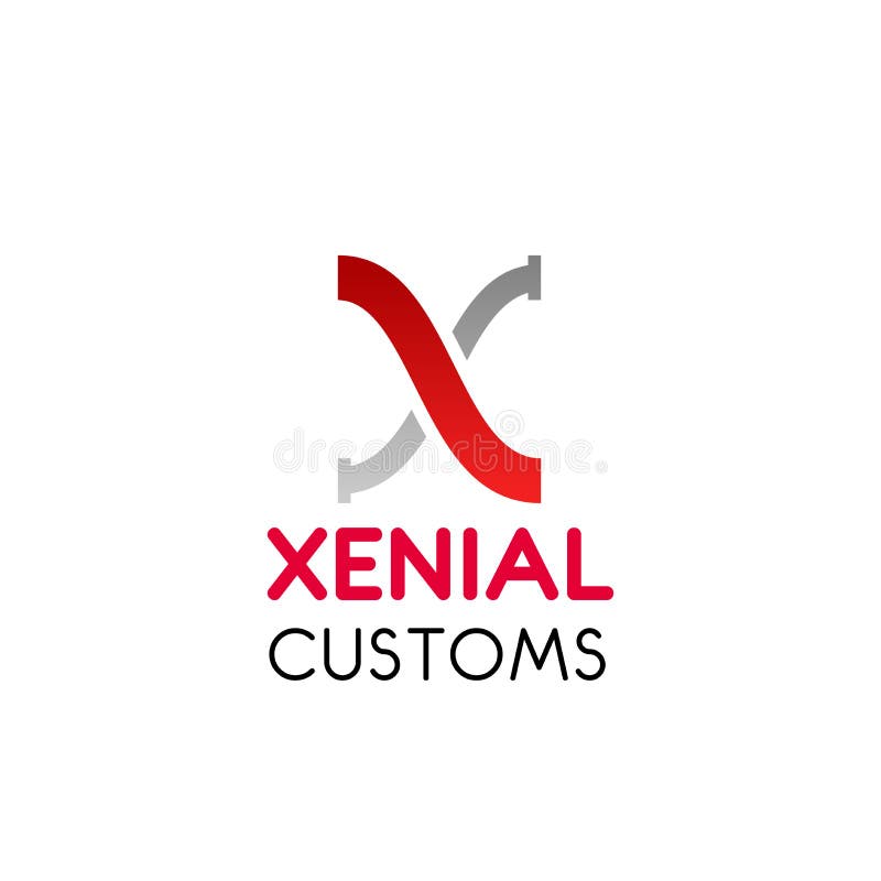 Ikone Des Xenial-Gewohnheitsvektor-Buchstaben X Vektor Abbildung ...