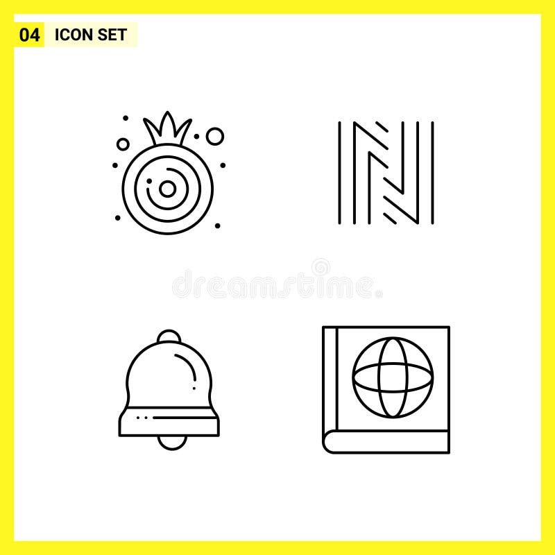 4 Ikonen-Satz Einfache Linie Symbole Entwurfs-Zeichen Auf Weißem ... 4 Ikonen-Satz Einfache Linie Symbole Entwurfs-Zeichen Auf Weißem ...