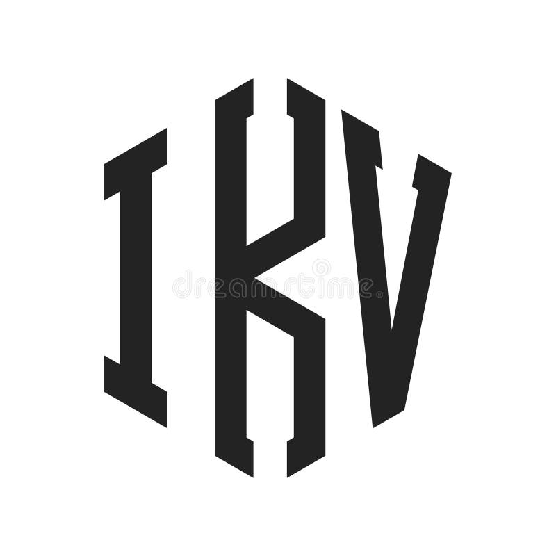 IKV Logo Design. Initial Letter IKV Monogram Logo Using Hexagon Shape ...