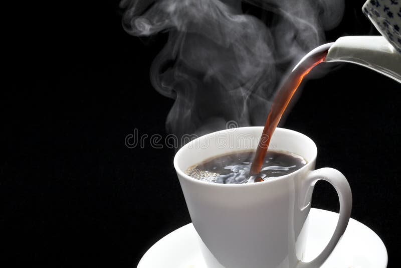 Il Caffè, Caffè Caldo, Versa Immagine Stock - Immagine di calore ...