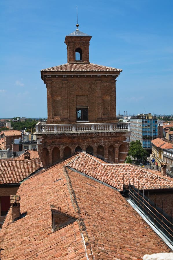 Il Castello Di Este. Ferrara. L'Emilia Romagna. L'Italia. Immagine ...