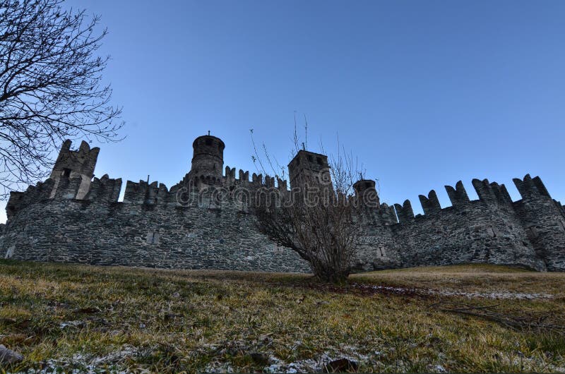 Il castello di Fenis fotografia editoriale. Immagine di dicembre ...