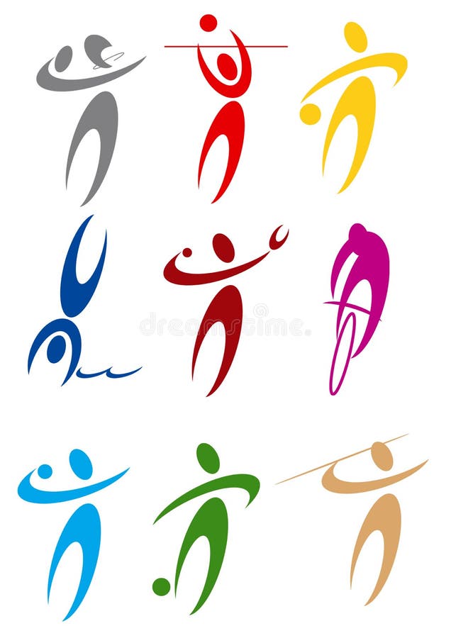 Il Colore Mette in Mostra I Simboli Illustrazione di Stock ...