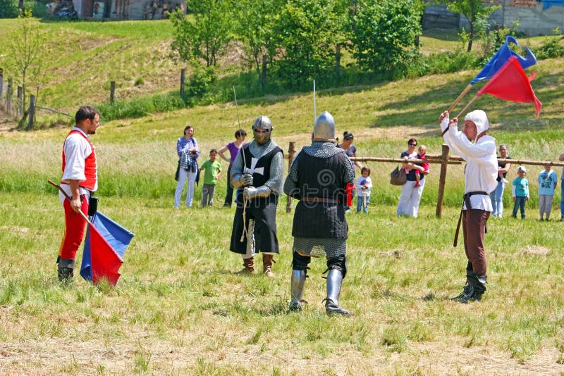 Il duello di due cavalieri immagine editoriale. Immagine di storia ...