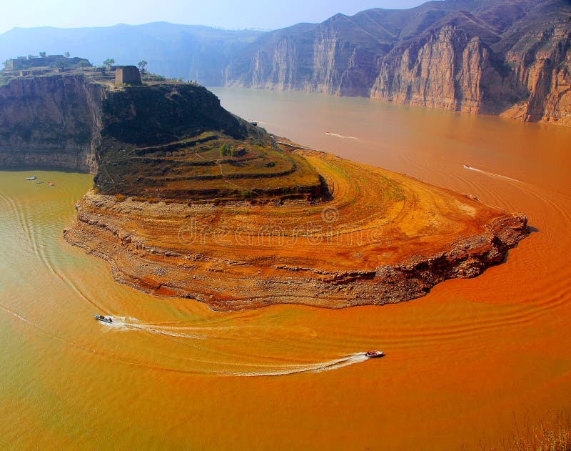 Il fiume Giallo in Cina fotografia stock editoriale. Immagine di ...