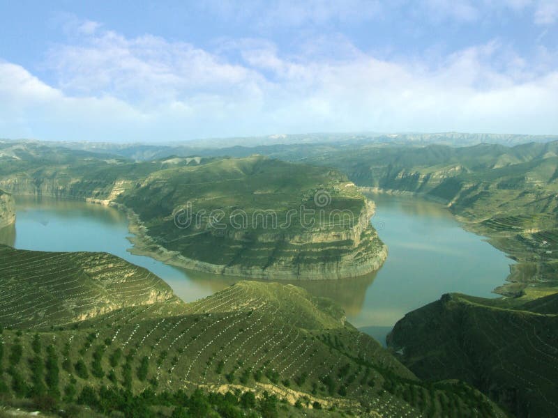 Il fiume Giallo, Cina fotografia stock. Immagine di cielo - 70589360