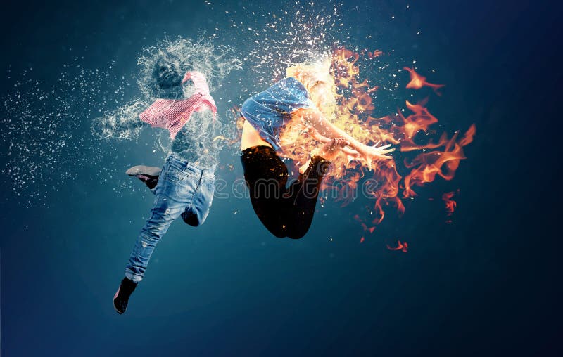 Fuoco, aria, acqua e terra fotografia stock. Immagine di acqua - 18032624