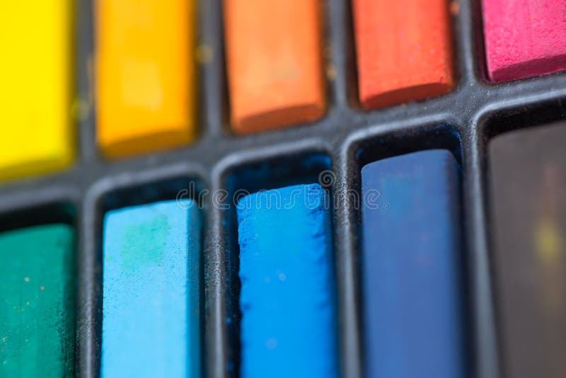 Il Gesso Variopinto Colora Il Pastello Immagine Stock - Immagine di ...