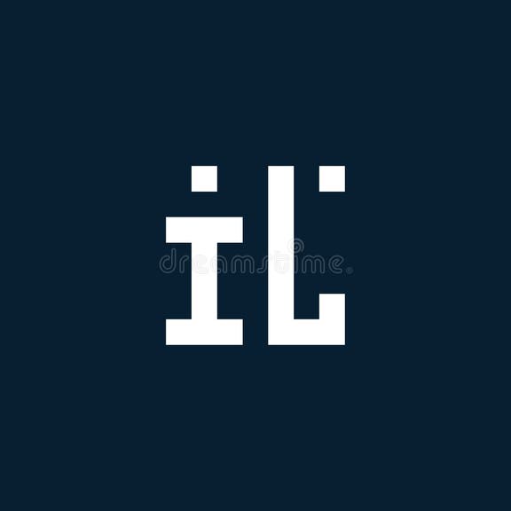 IL Initial Monogram Logo with Geometric Style Stock Vector ...