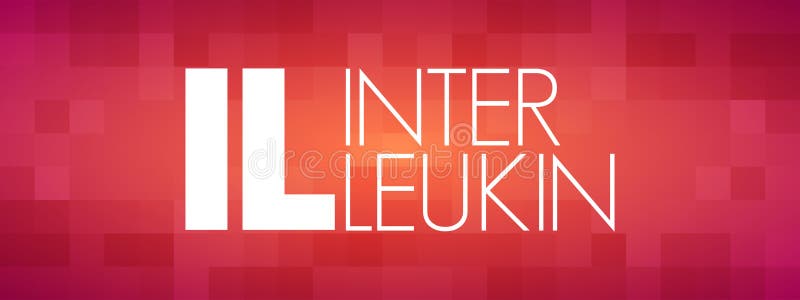 IL - Interleukin Acronym, Medical Concept Background Stock Illustration ...