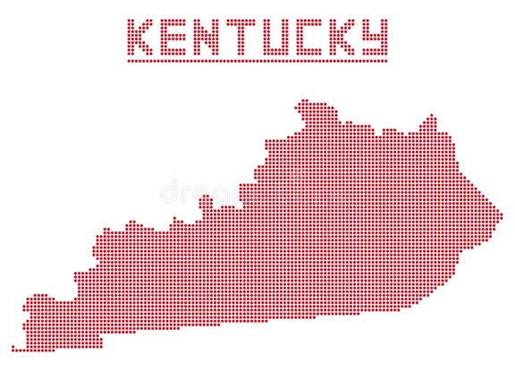 Il Kentucky Dot Map illustrazione di stock. Illustrazione di ...