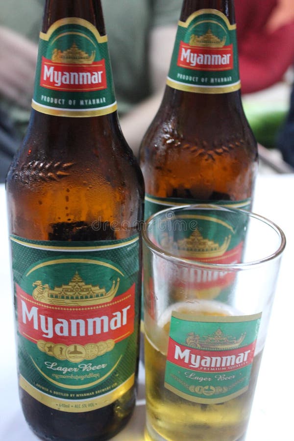 Il Myanmar Lager Beer fotografia editoriale. Immagine di alimento ...