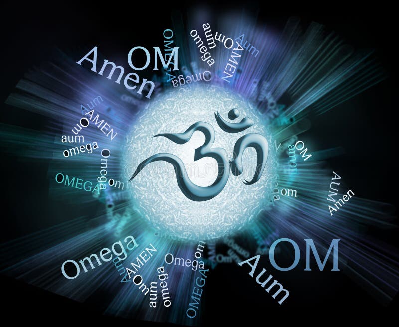 Il OM, Amen, Lettere Di Aum Illustrazione di Stock - Illustrazione di ...