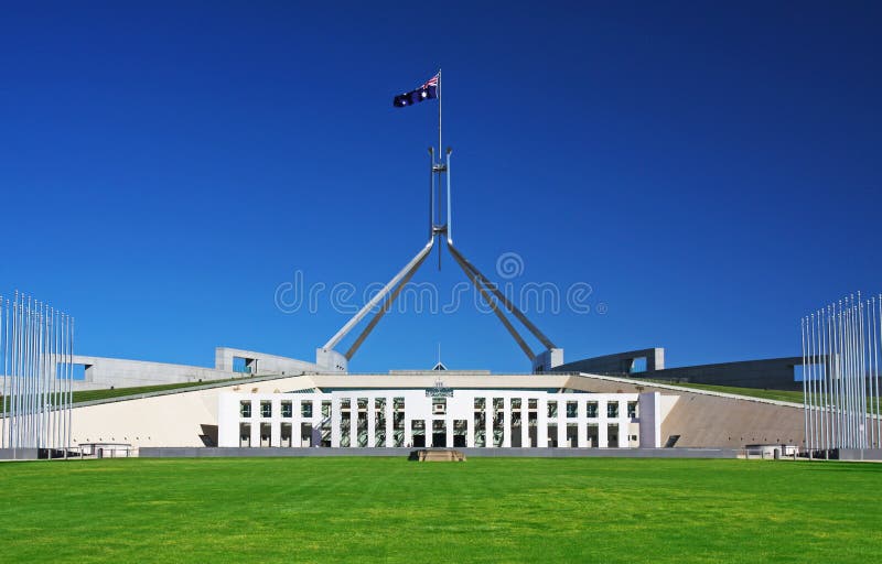 Il Parlamento Alloggia a Canberra, Australia Immagine Stock - Immagine ...