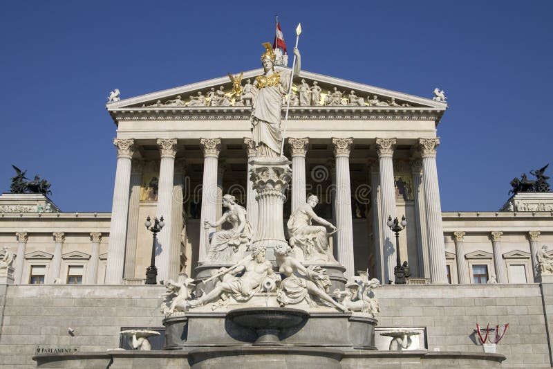 Il Parlamento austriaco immagine stock. Immagine di costruzione - 14991727