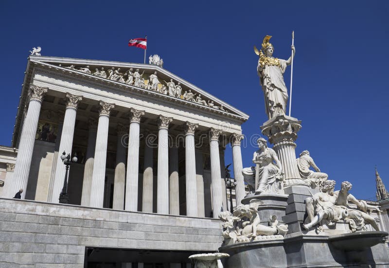 Il Parlamento austriaco immagine stock. Immagine di fontana - 28529047