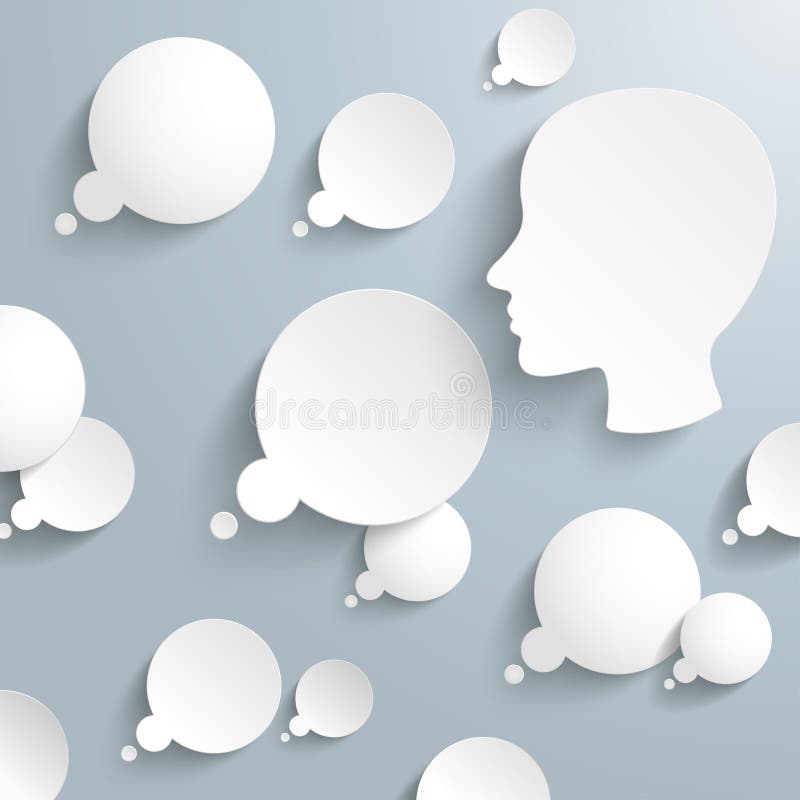 Il Pensiero Bolle Testa Umana Infographic Illustrazione Vettoriale ...