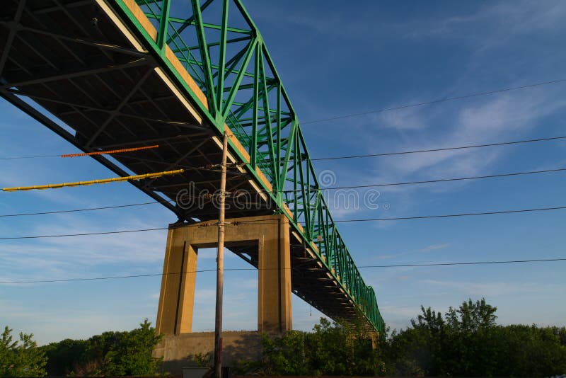 Bridge Over the Illinois River. Stock Photo - Image of rural, iron ...