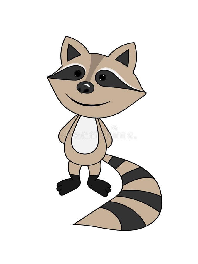 Il Piccolo Procione Sta Sorridendo Illustrazione Vettoriale ...