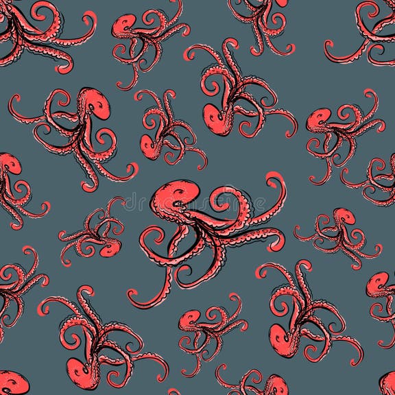 Il polipo illustrazione vettoriale. Illustrazione di carino - 51738883