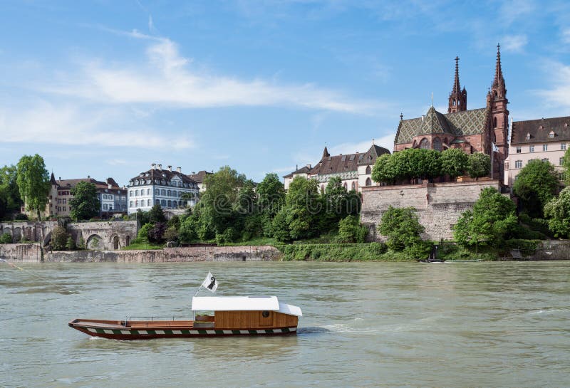Il Reno con il traghetto fotografia stock. Immagine di giorno - 55426122