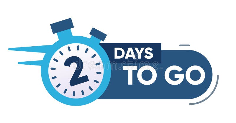 Il Reste Deux Jours Icône 2 Jours. Illustration de Vecteur ...
