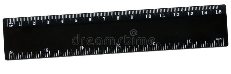Il Righello Isolato Nero 15 Cm Immagine Stock - Immagine di altezza ...