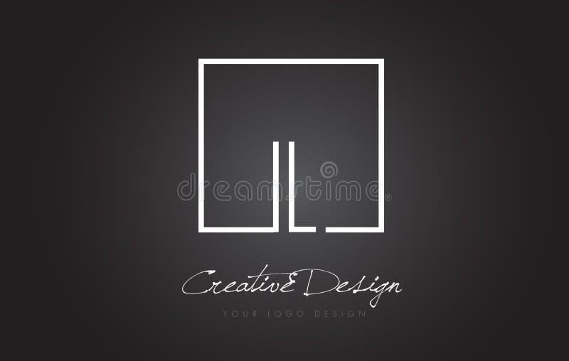 IL Square Frame Letter Logo Design with Black and White Colors. Stock ...