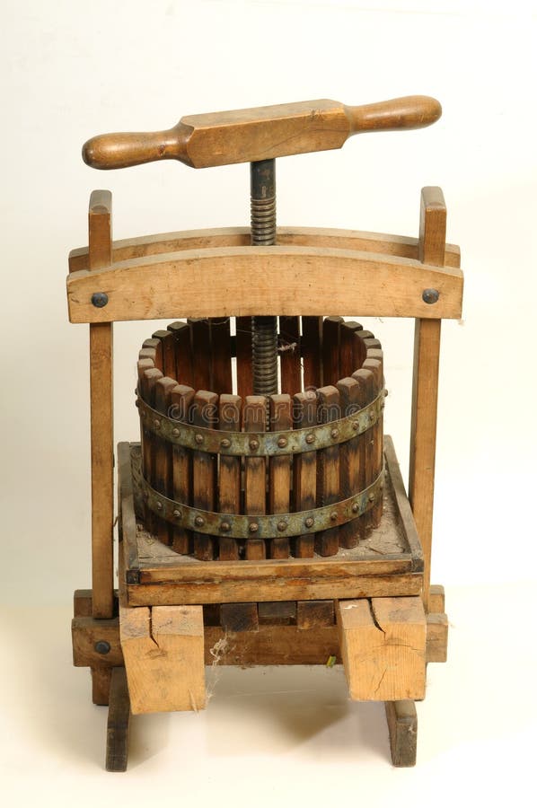 Il Torchio Di Legno Storico Fotografia Stock - Immagine di strumento ...