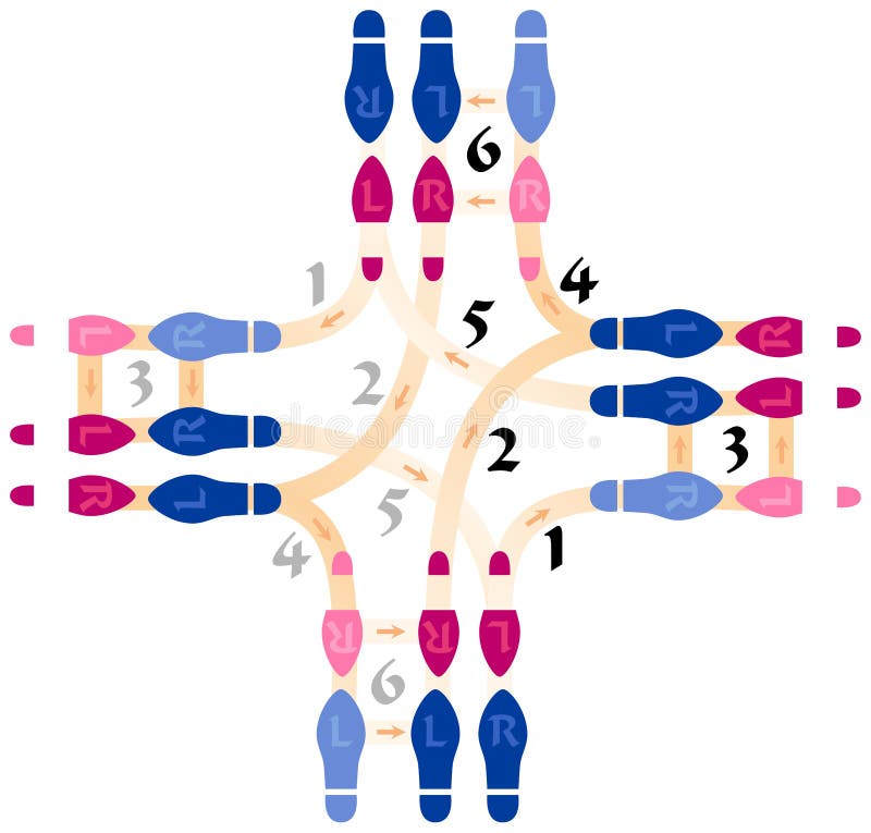 Istruzioni Per I Passi Del Valzer Illustrazione Vettoriale ...