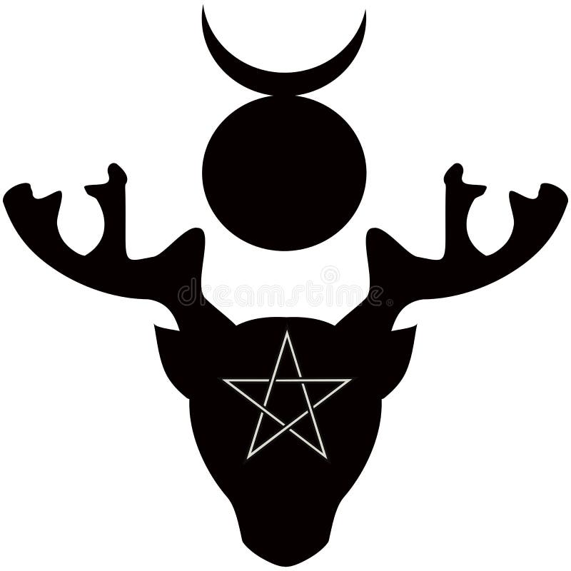 Il Dio Cornuto Wiccan illustrazione di stock. Illustrazione di ...