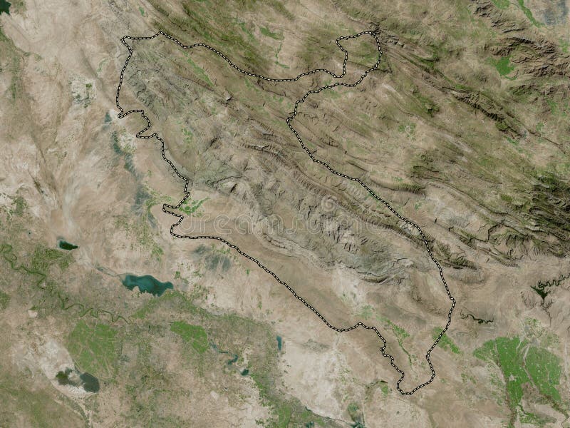 Ilam, Iran. High-res Satellite. No Legend Stock Photo - Image of ...