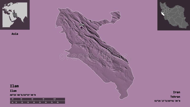 Ilam, Province of Iran,. Previews. Administrative Stock Illustration ...