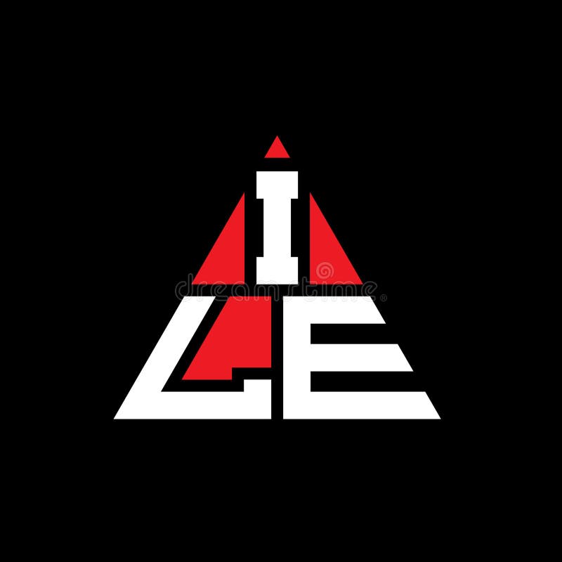 ILE Triangle Letter Logo Design with Triangle Shape. ILE Triangle Logo ...