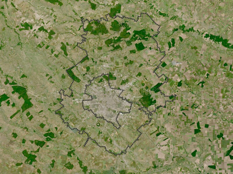 Ilfov, Romania. Low-res Satellite. No Legend Stock Illustration ...