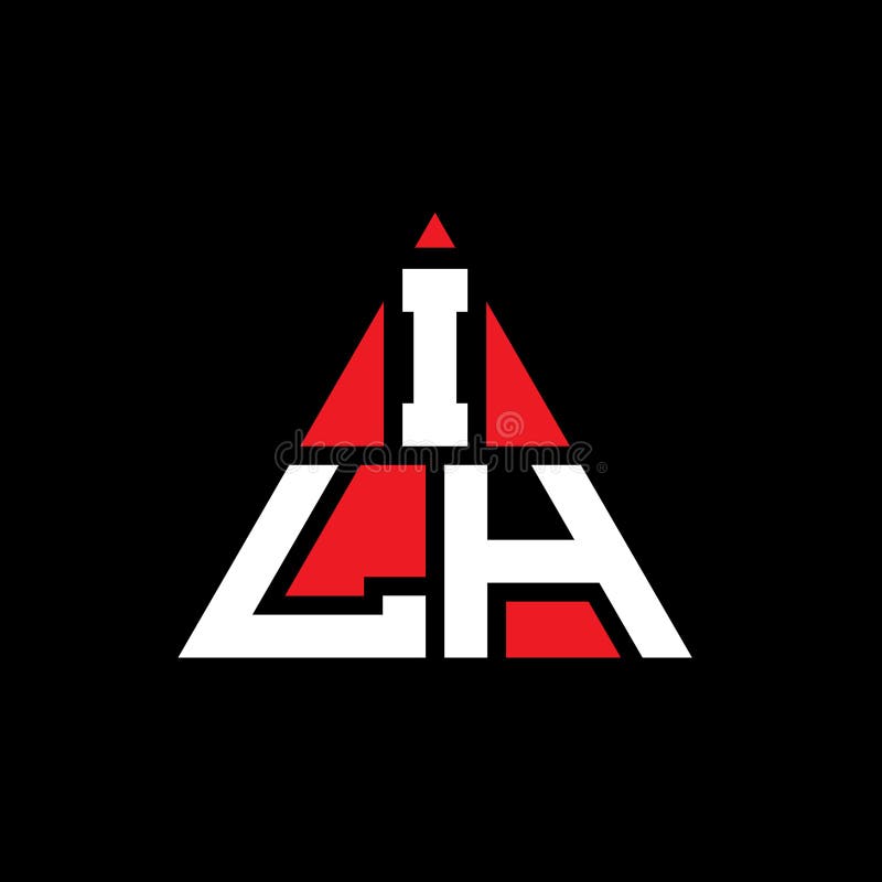 ILH Triangle Letter Logo Design with Triangle Shape. ILH Triangle Logo ...