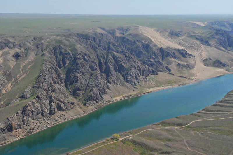 Ili River, Kazakhstan. Steppe Landscape In Spring Stock Photo - Image ...