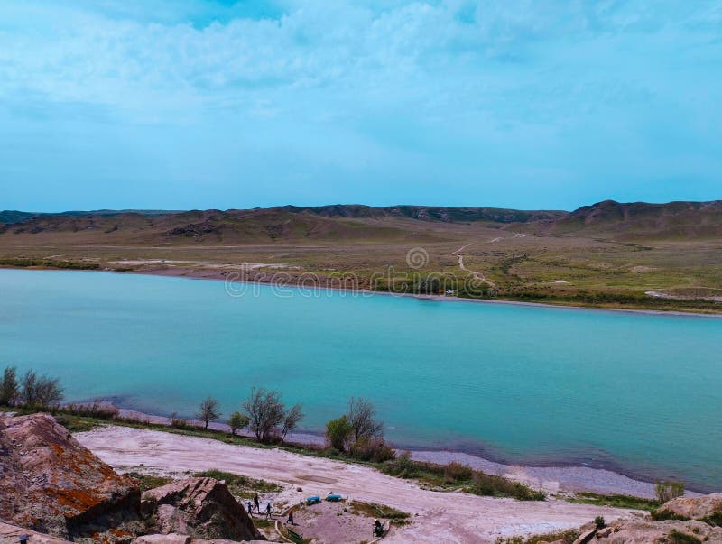 Ili River and Mountains, Malay-Sary Pass. Stock Photo - Image of ...