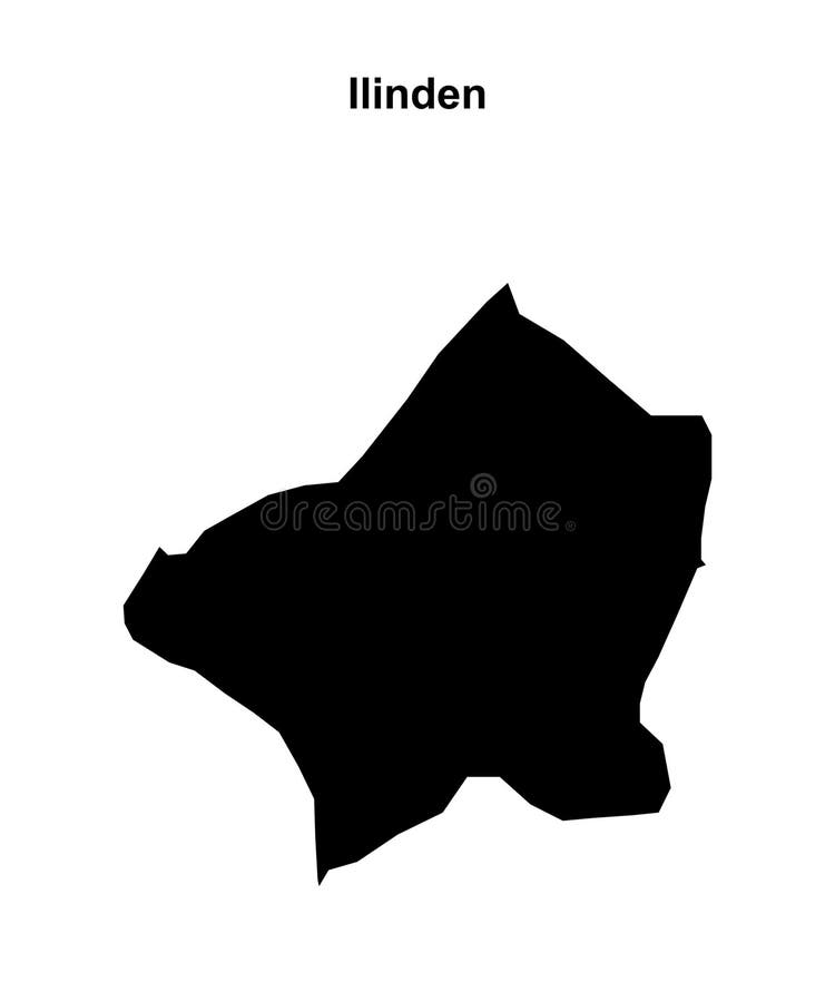 Ilinden outline map stock vector. Illustration of boundary - 360607642