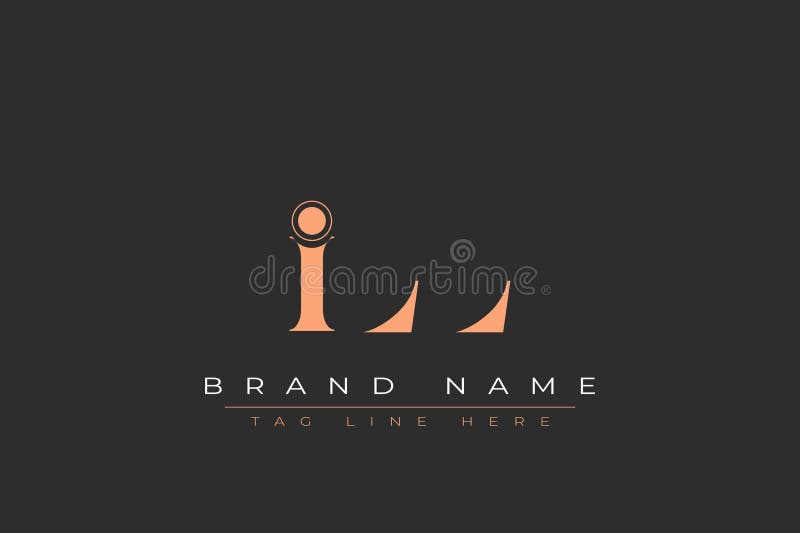 ILL Abstract Letter Logo Design Stock Vector - Illustration of initial ...