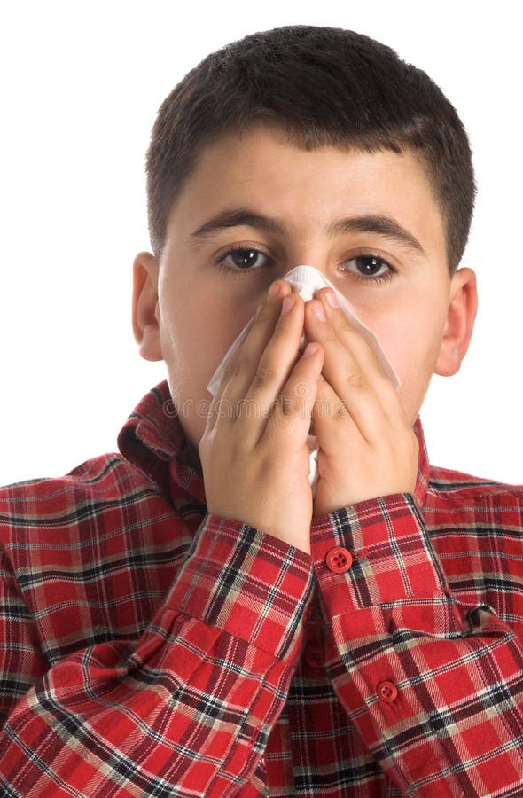 Ill boy stock photo. Image of unwell, care, patient, nose - 4002510