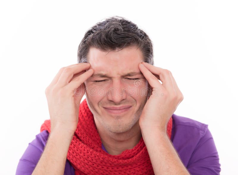 Ill man stock photo. Image of clothes, eyes, hand, human - 17595894