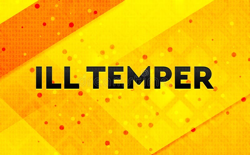 Ill Temper Abstract Digital Banner Yellow Background Stock Illustration ...